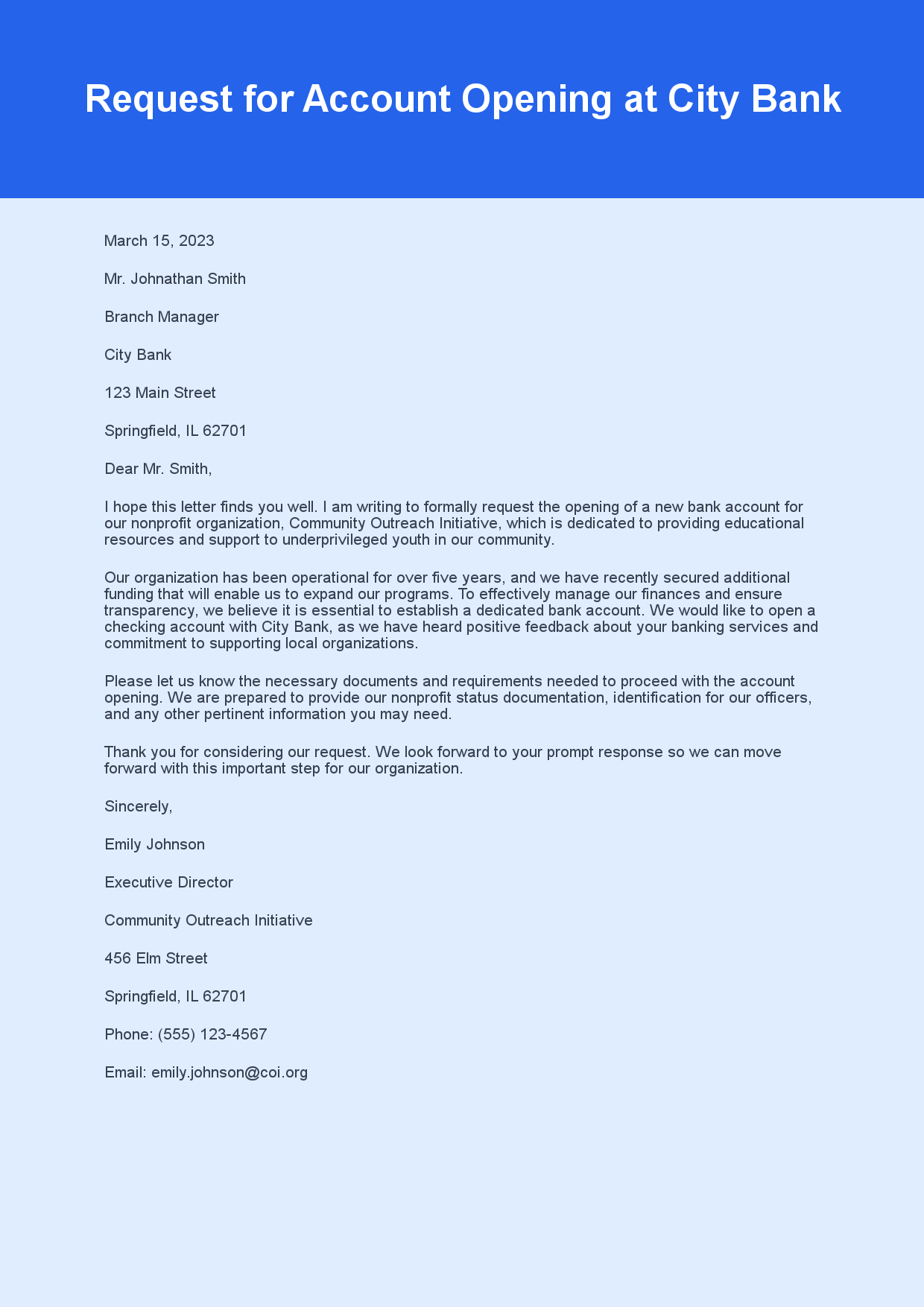 Bank Letter for Account Opening - Examples, How to Write & Tips