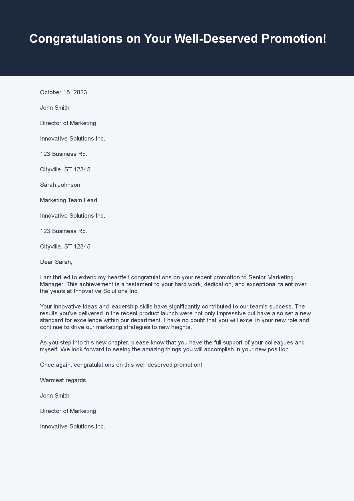 Congratulations Letter for Job Promotion - Examples, How to Write & Tips