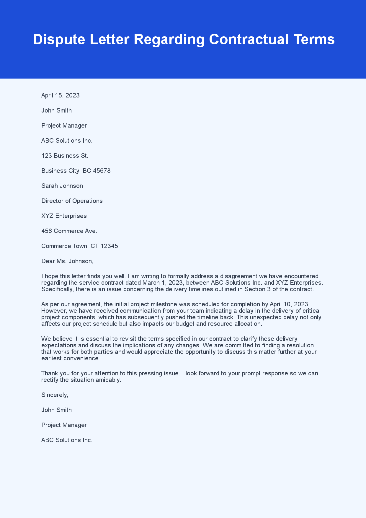Dispute Letter for Contract Disagreement - Examples, How to Write & Tips