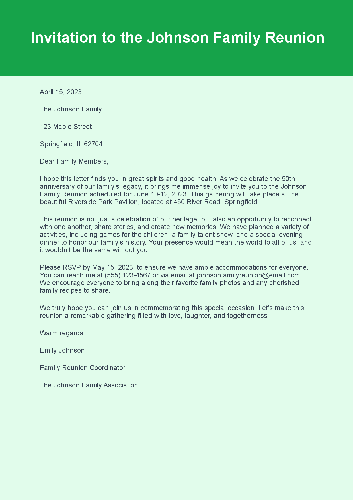 Family Letter for Reunion Invitation - Examples, How to Write & Tips