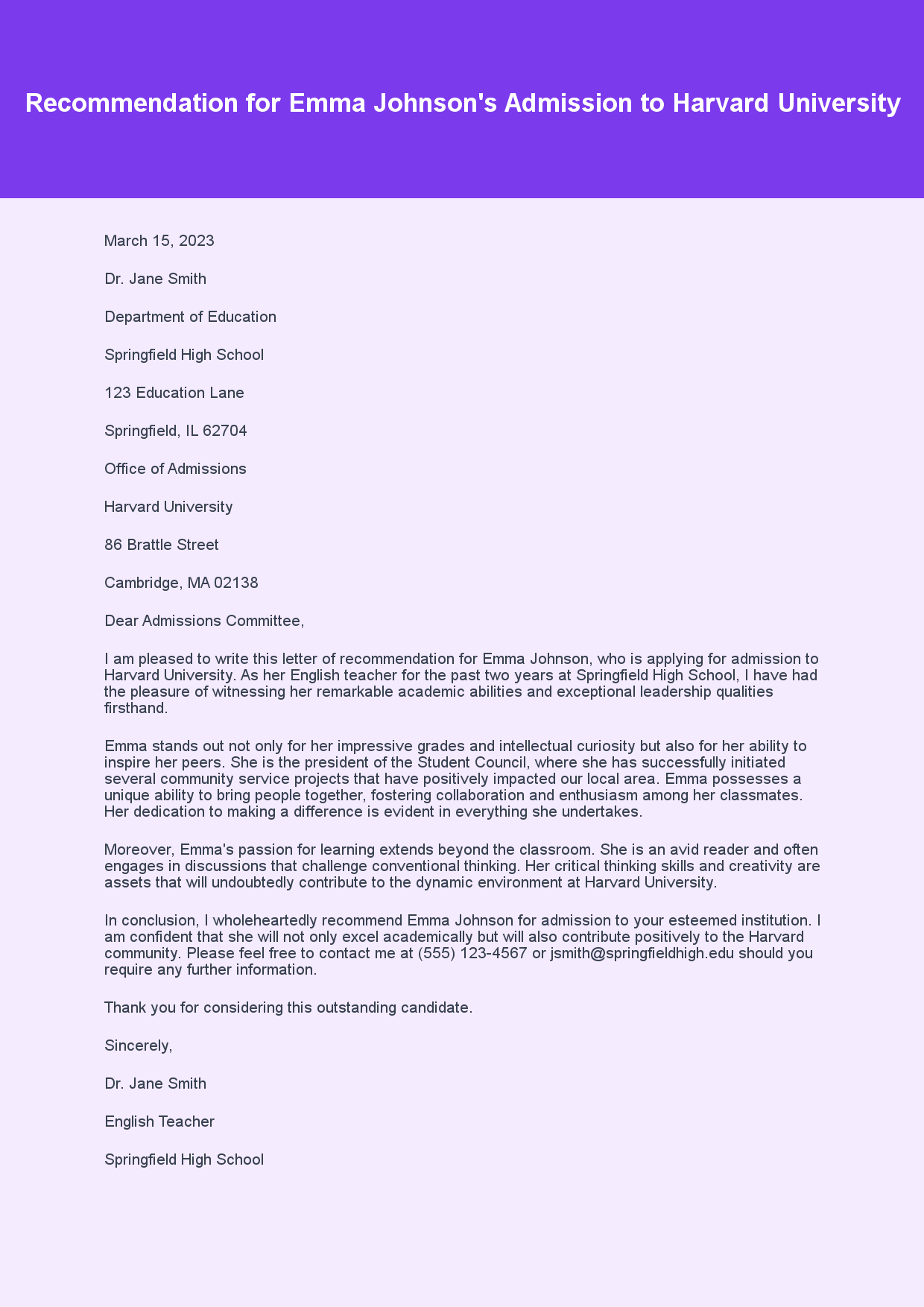 Recommendation Letter for Student Admission - Examples, How to Write & Tips