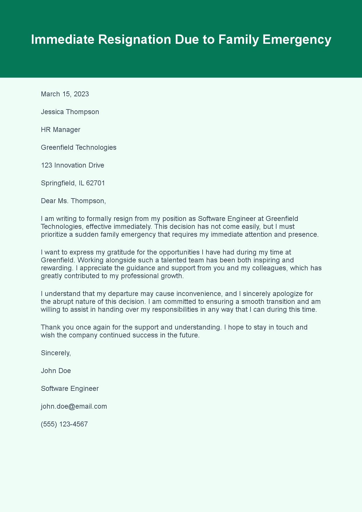 Resignation Letter for Immediate Relief - Examples, How to Write & Tips
