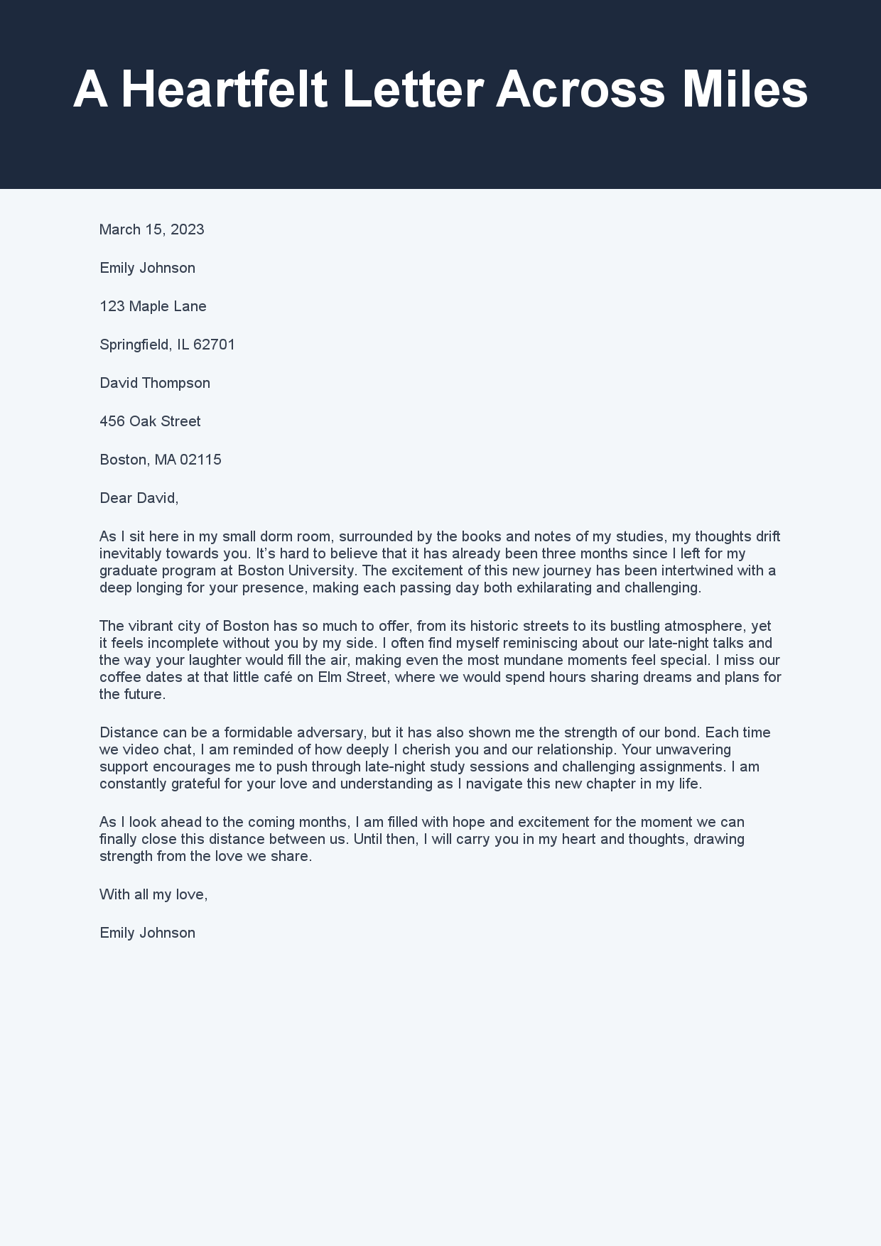 Romantic Letter for Long Distance Bond - Examples, How to Write & Tips