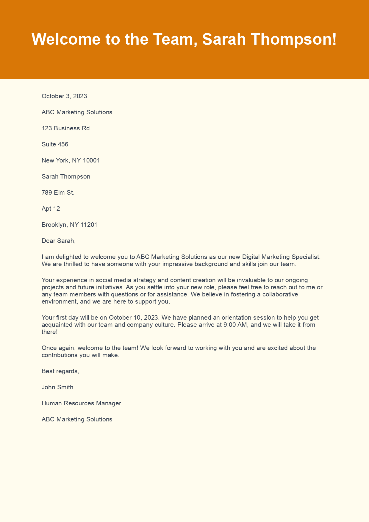 Welcome Letter for New Employee - Examples, How to Write & Tips